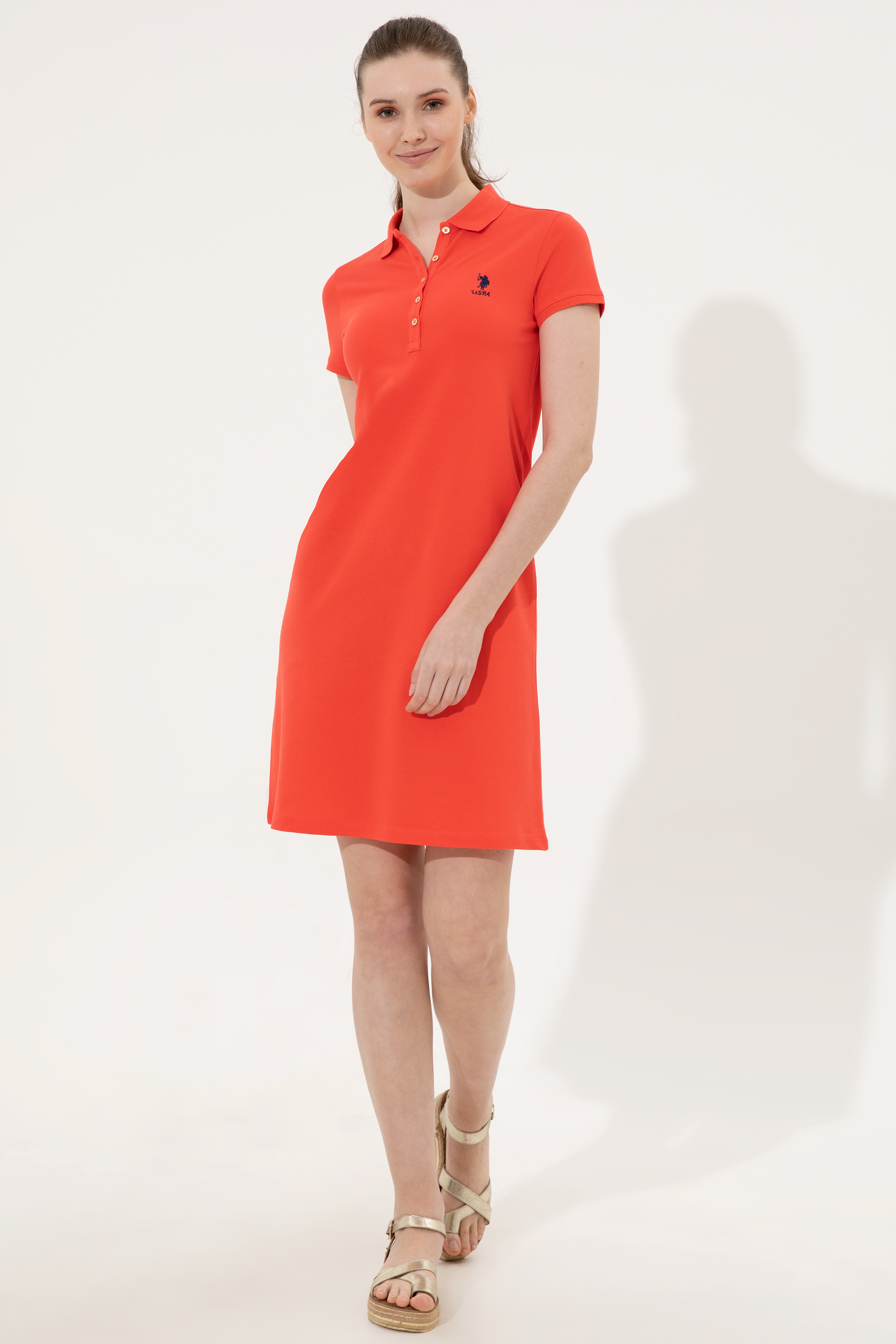 Платье женское U.S. POLO Assn. g082gl0750gurlin22 оранжевое S