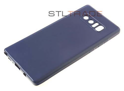 Силиконовый чехол TPU Case Металлик для Samsung Note 8 синий