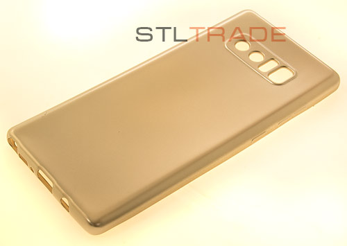 Силиконовый чехол TPU Case Металлик для Samsung Note 8 золотой