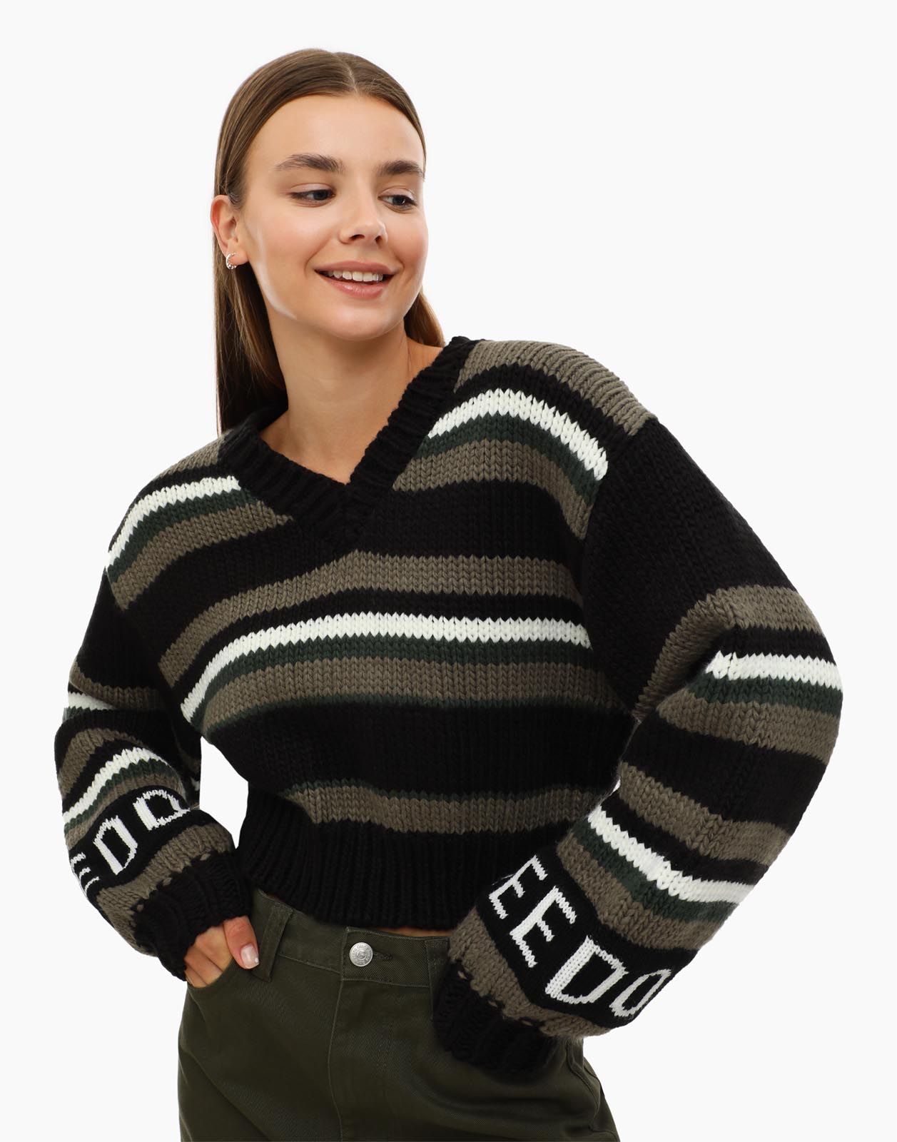 Пуловер женский Gloria Jeans GSW006314 разноцветный M (44-46)