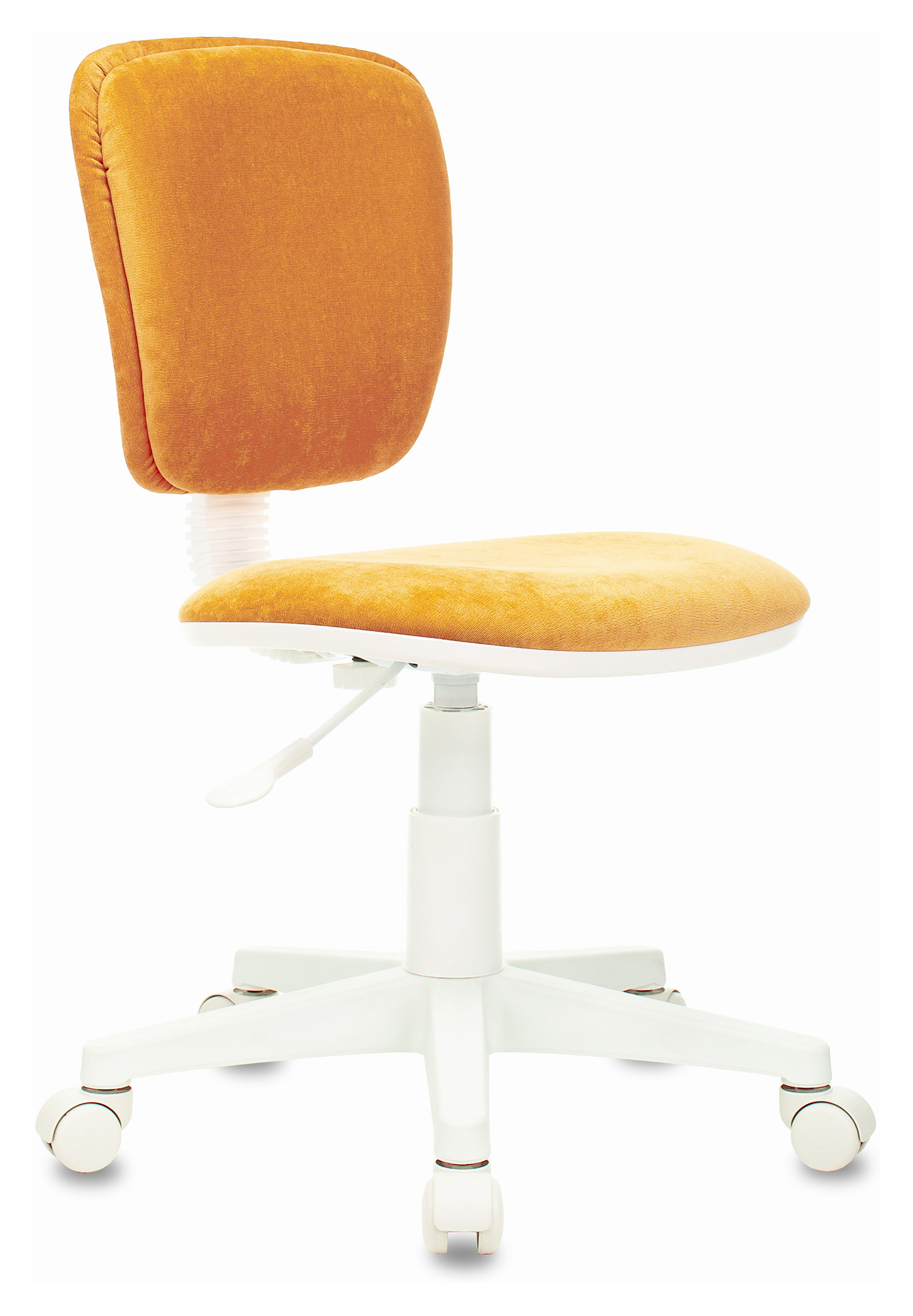 Кресло детское Бюрократ CH-W204NX, на колесиках, ткань, оранжевый [ch-w204nx/velv72]
