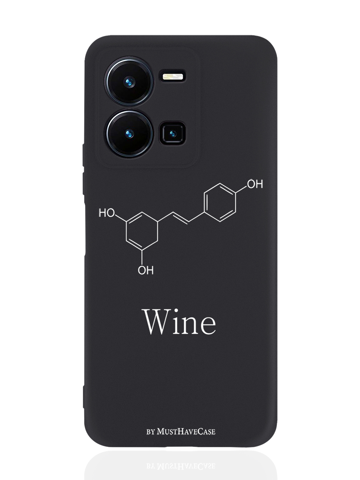 Чехол MustHaveCase для Vivo Y35 Молекула вина черный
