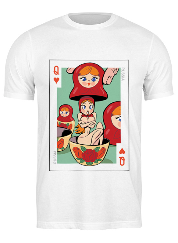 Футболка мужская Printio Русская матрёшка 2392262 белая 2XL