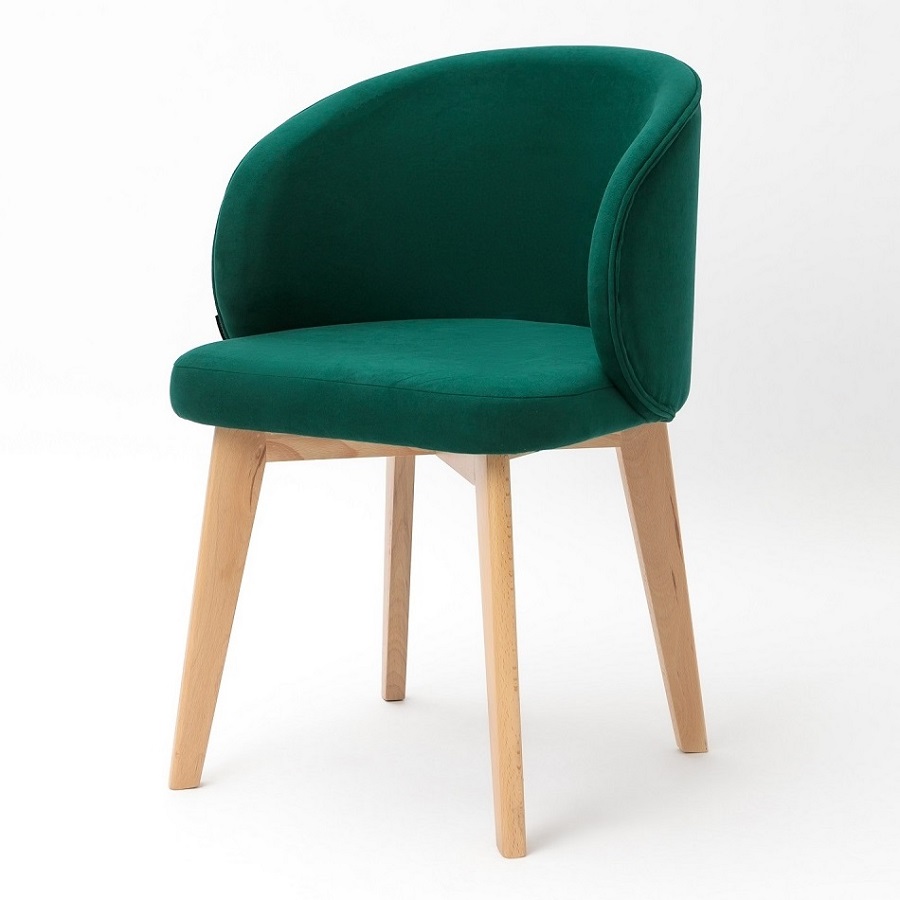 Мягкое кресло Raivola Furniture Раума Вуд темно-зеленый велюр