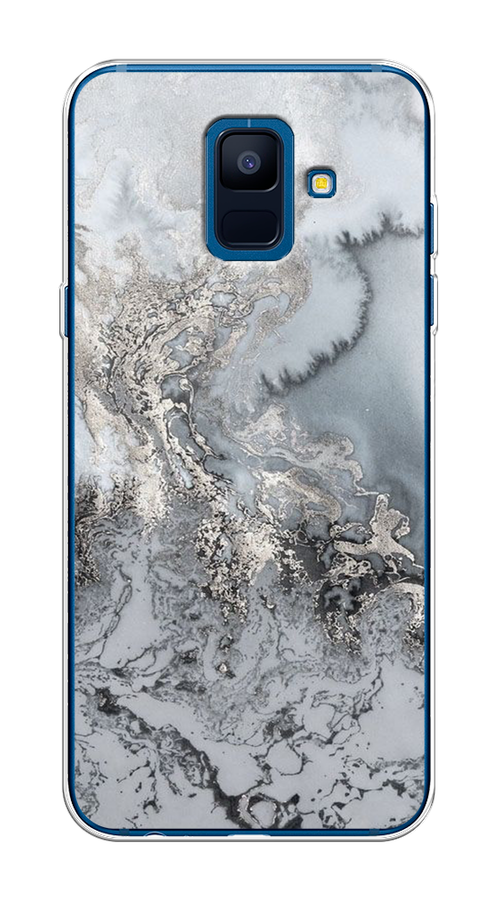 Чехол Awog  на Samsung Galaxy A6 "Морозная лавина серая"