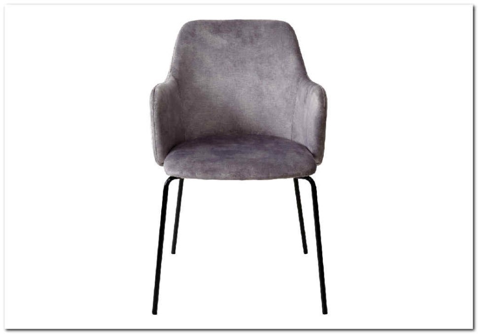 Комплект стульев М-CITY AMARETTO (2 шт.) VBP203 античный серебристо-серый/ черный каркас