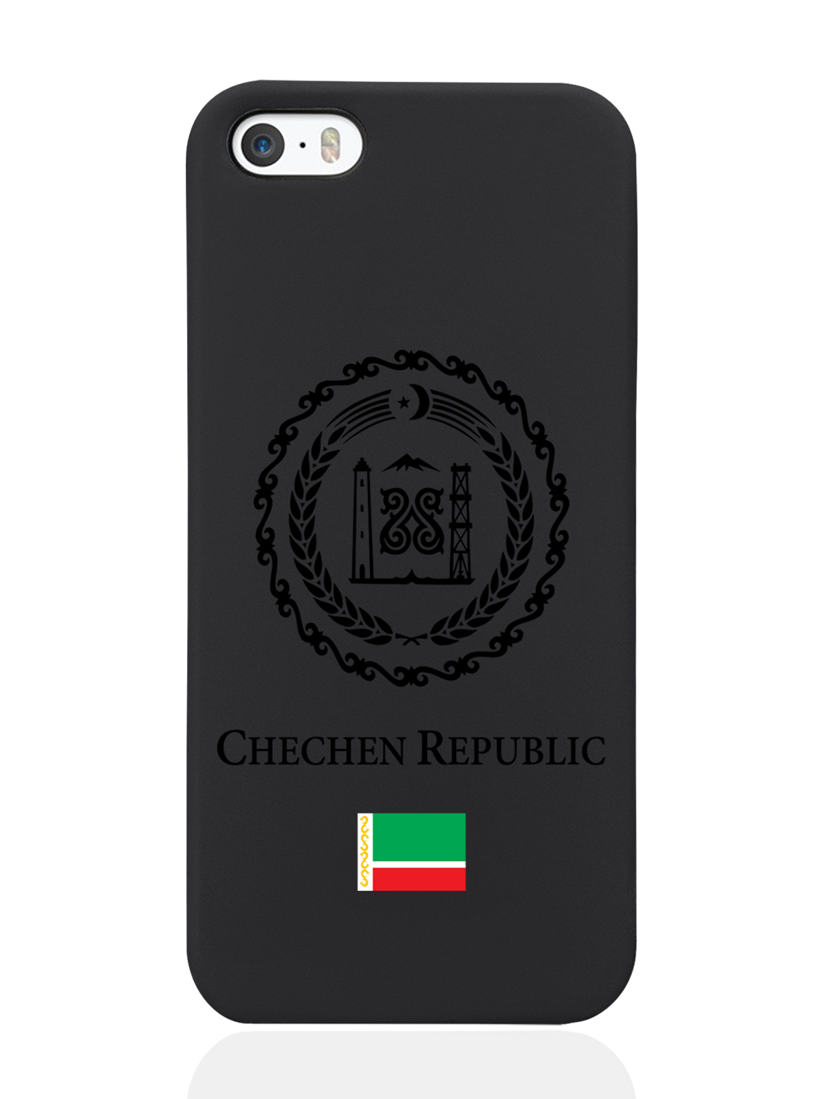 Чехол SignumCase для iPhone 5/5s Черный лаковый Герб Чечни черный