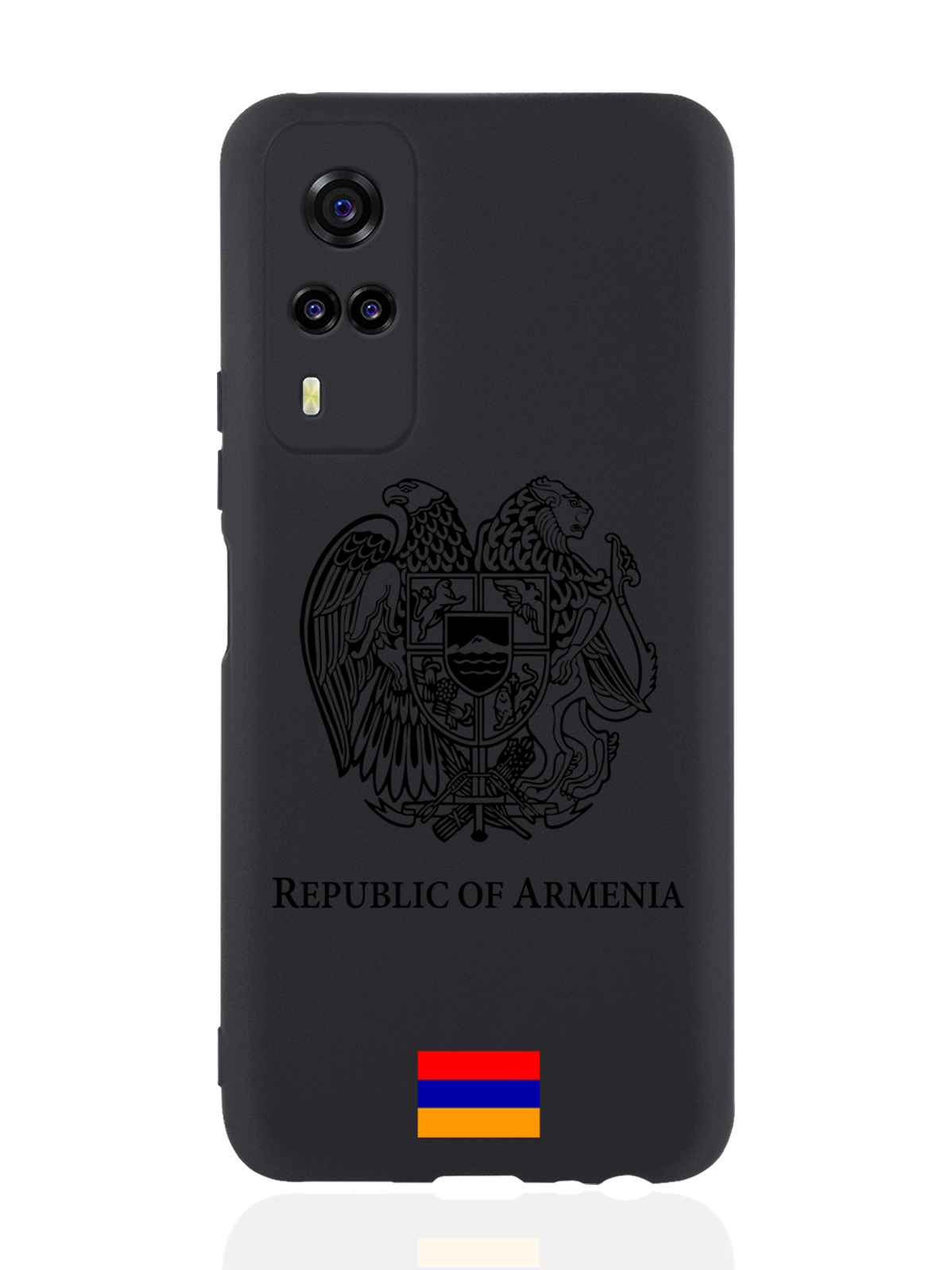 Чехол SignumCase для Vivo Y31/Y53S Черный лаковый Герб Армении черный