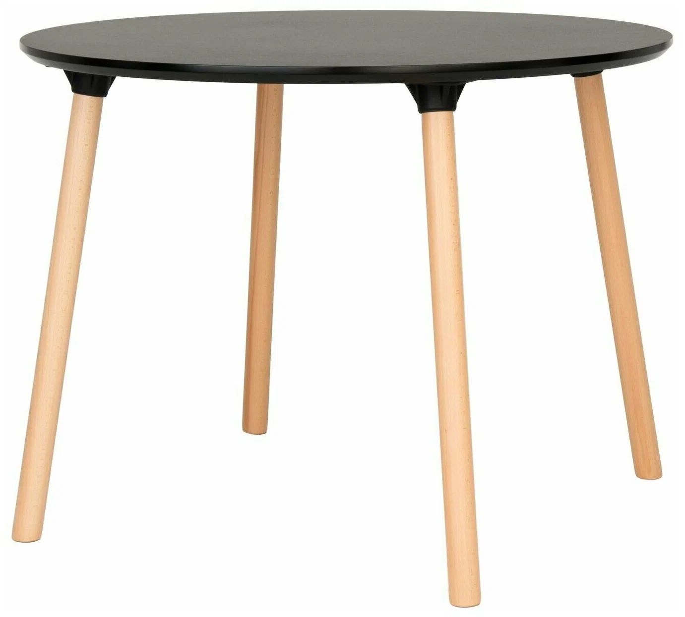 Обеденный стол Morton 100 см меламин черный StoreForHome / PW-036-3-BLACK