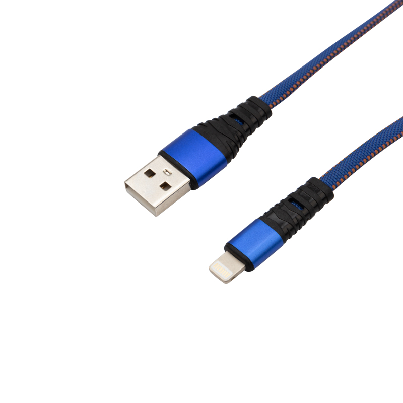 Переходник USB - USB-A/Lightning Rexant USB - Lightning 2.4 A 1 м синий