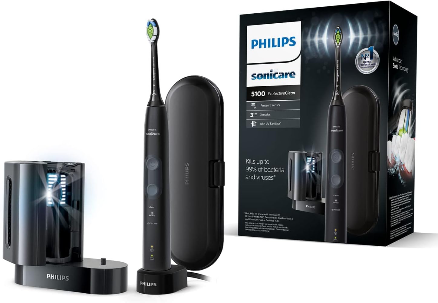 Электрическая зубная щетка Philips HX6850/57 черный