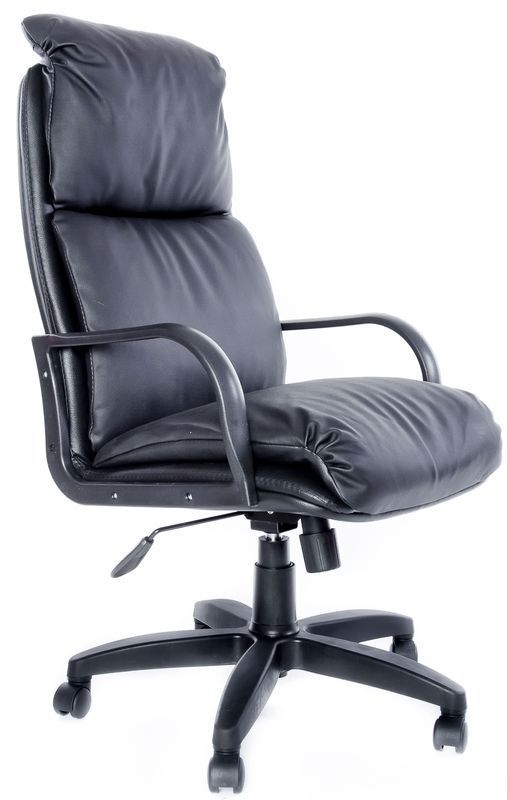 Компьютерное кресло Евростиль Надир Стандарт M-PP, обивка натуральная кожа, цвет: черный