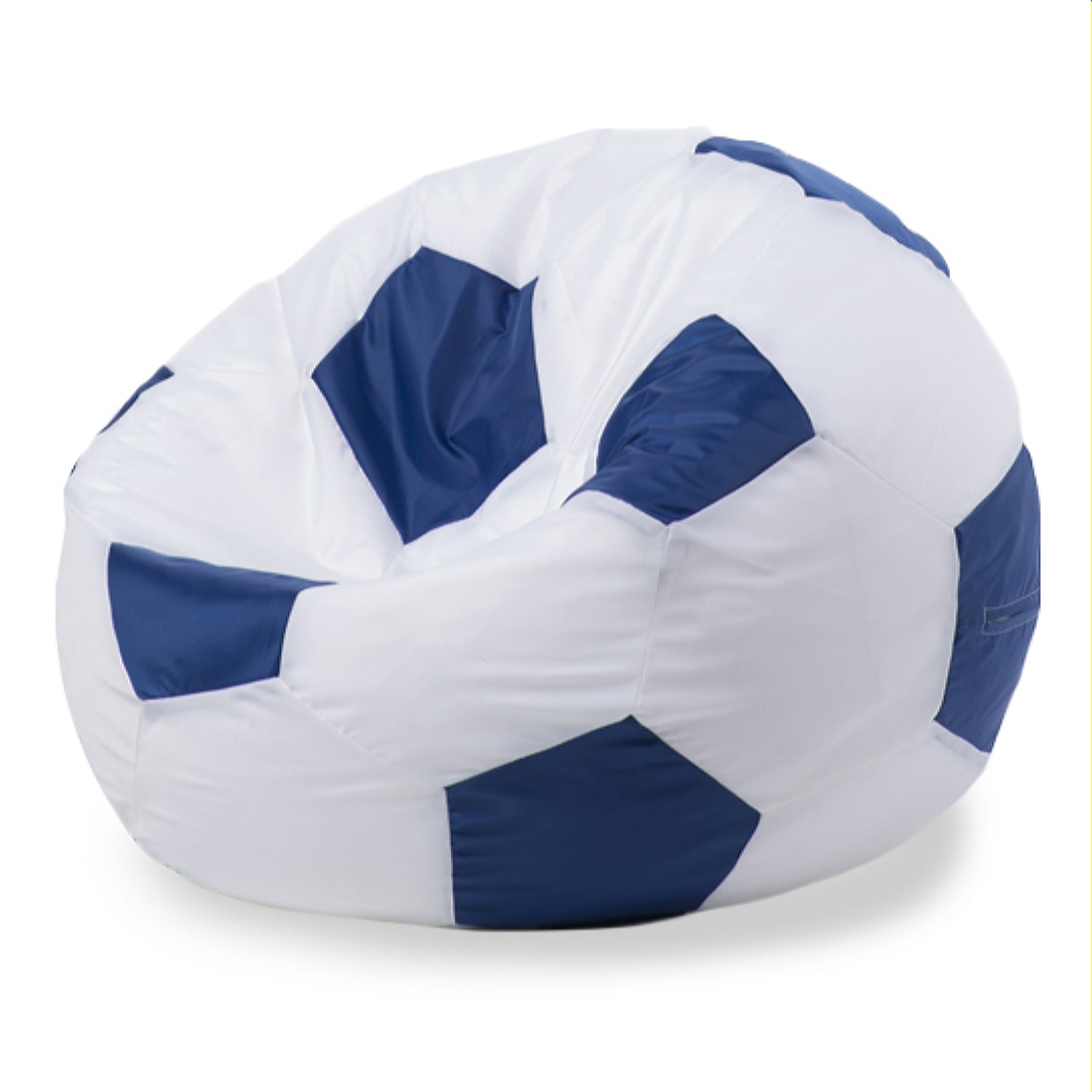 Кресло-мешок «Мяч», XXL (105x105), оксфорд, Белый и синий