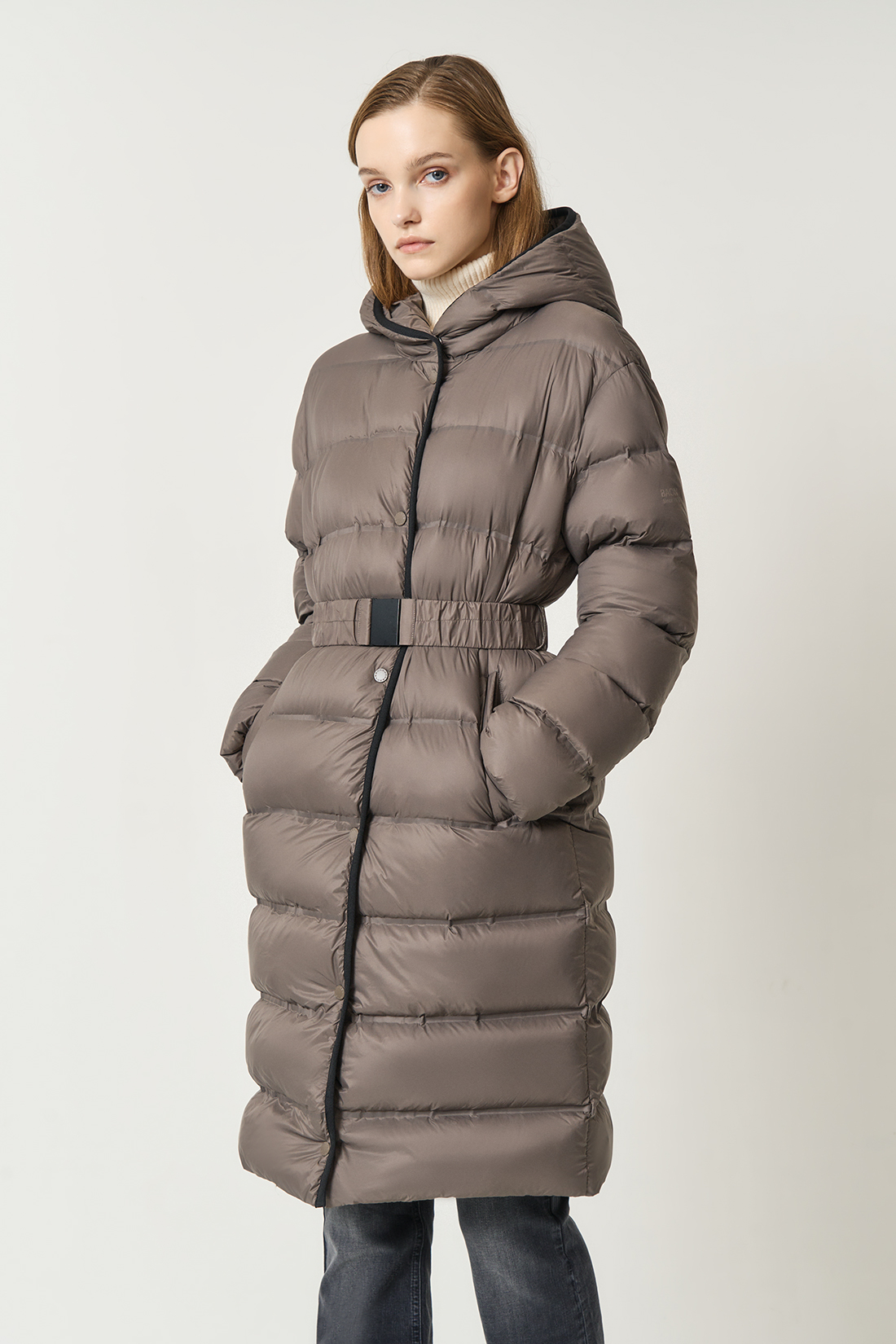 Пуховик-пальто женский Baon B0223517 коричневый XL