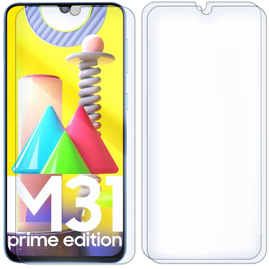 Комплект из 3-x защитных гибридных стекол для Samsung Galaxy M31 Prime