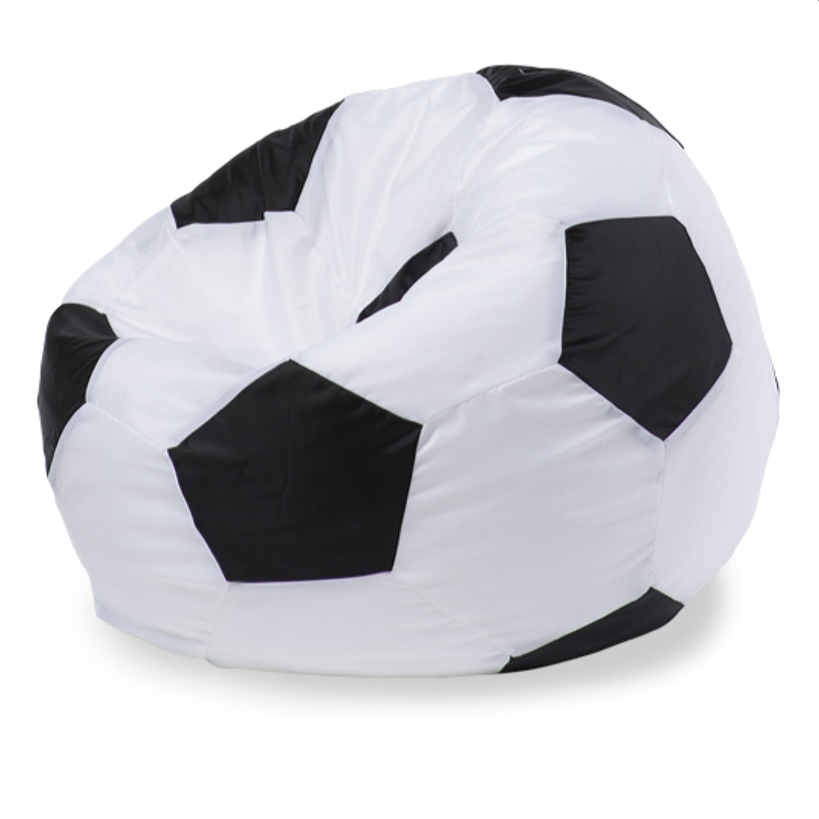 Кресло-мешок «Мяч», XL (95x95), оксфорд, Белый и черный