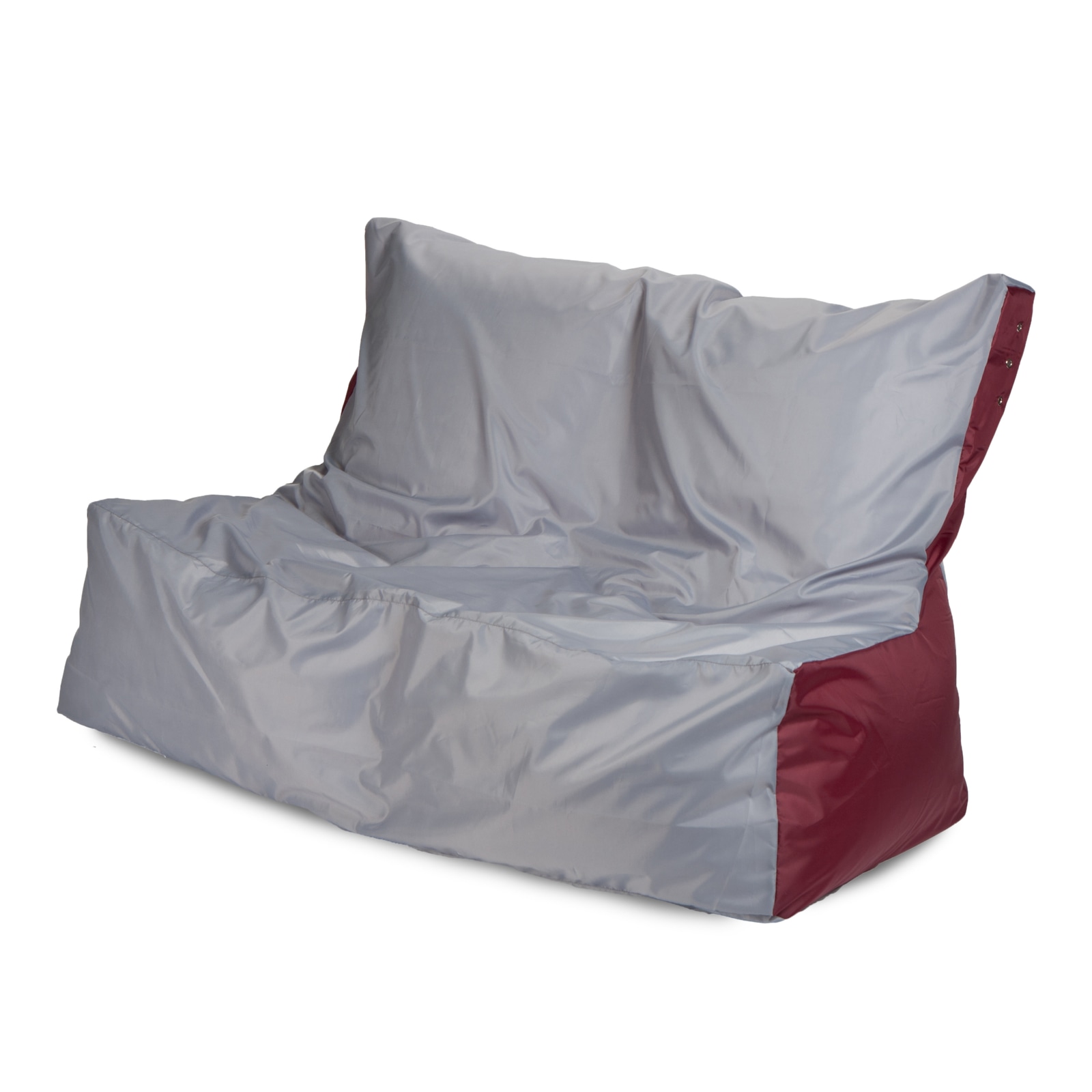Кресло-мешок «Диван», оксфорд, Серый и бордовый