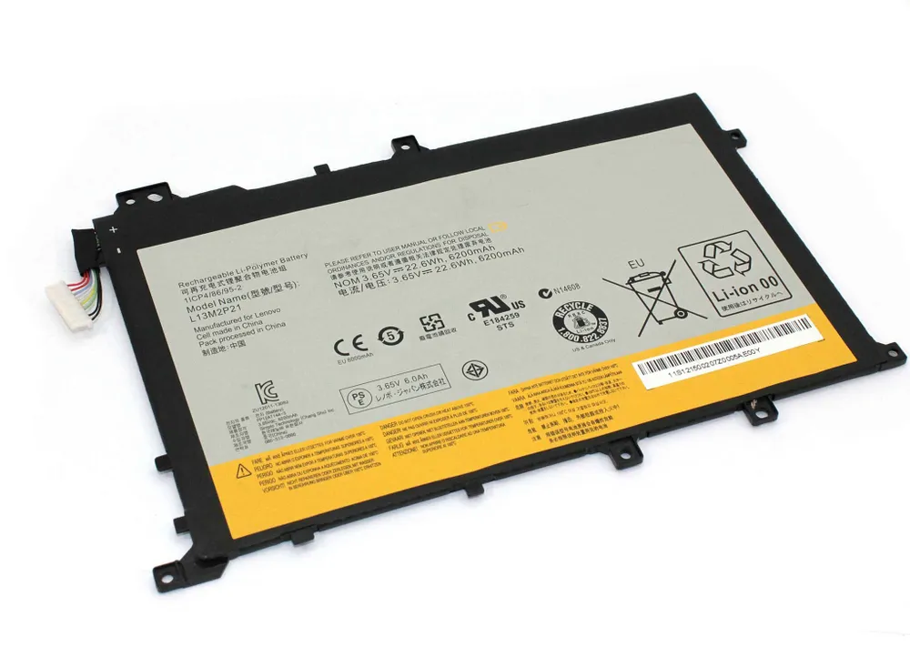 Аккумуляторная батарея для ноутбука Lenovo Ideapad A10 L13M2P21 3.65V 6200mAh Li-Pol