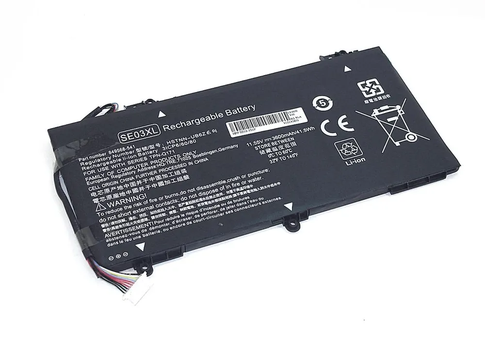 Аккумуляторная батарея для ноутбука HP Pavilion 14 SE03-3S1P 11.55V 41.5Wh OEM черная