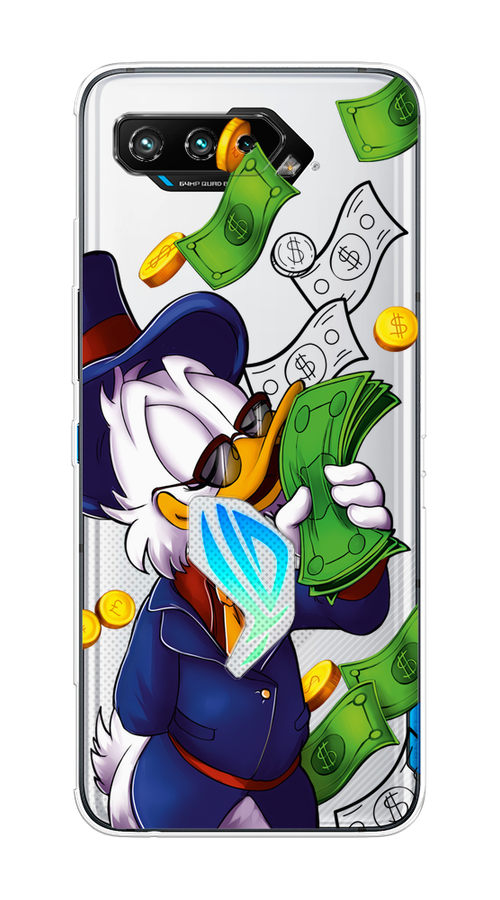 Чехол на Asus Rog Phone 5/5s "Scrooge McDuck with Money"