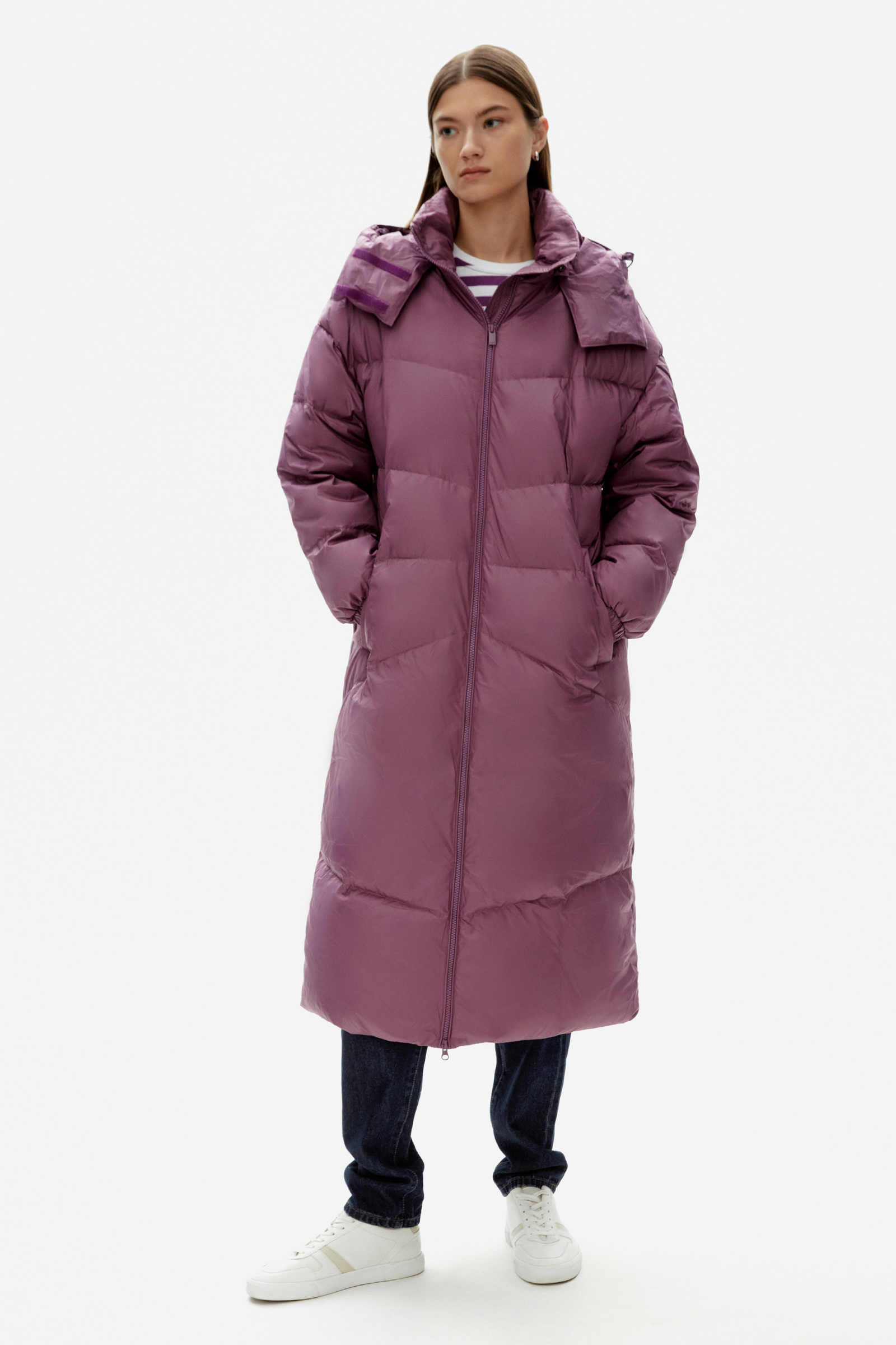 Пуховик-пальто женский Finn Flare FAD11067 фиолетовый S