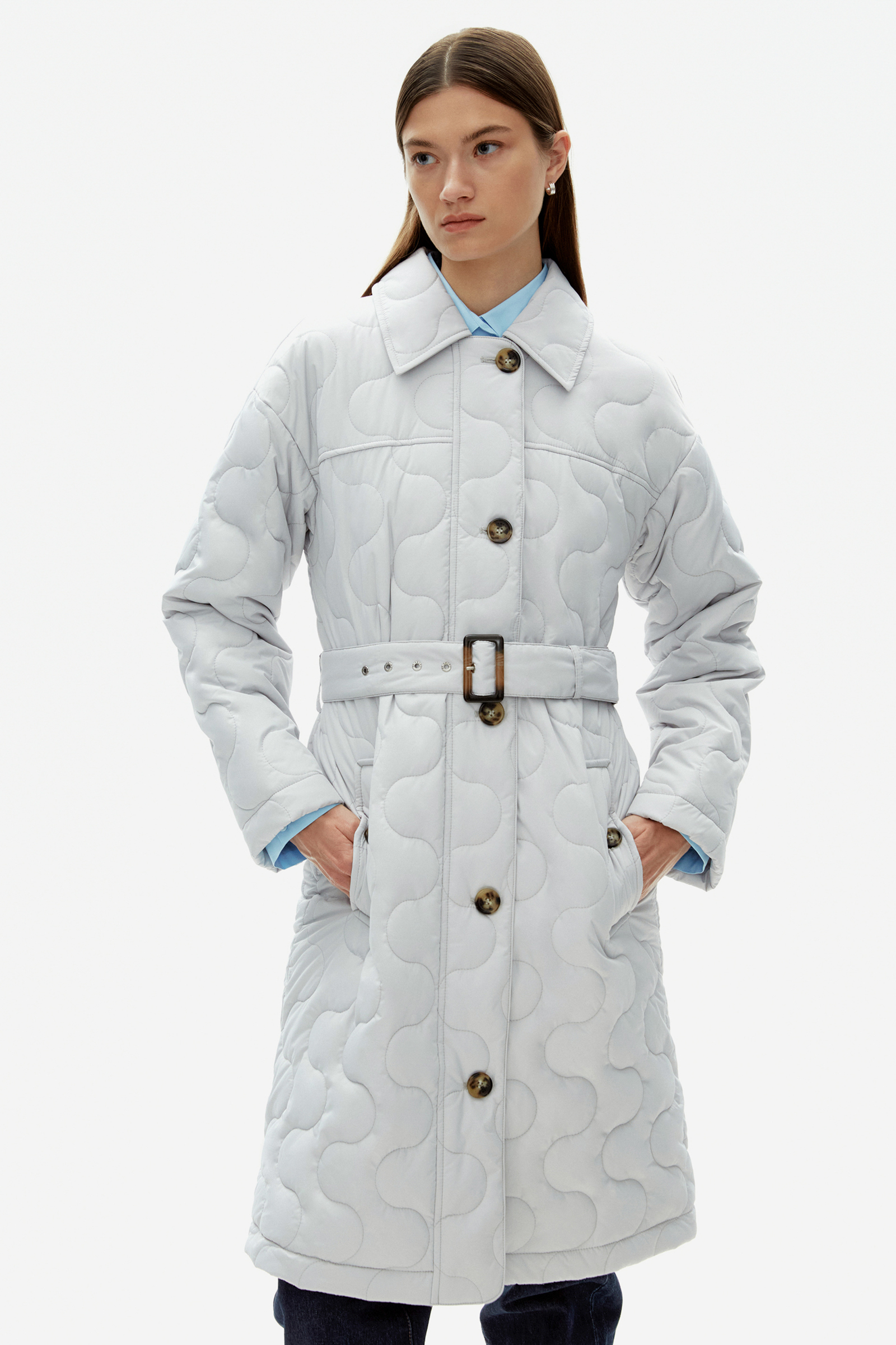 Пальто женское Finn Flare FAD11040 серое XL