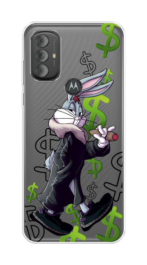 Чехол на Motorola Moto G Power 2022 "Rich Bugs Bunny"