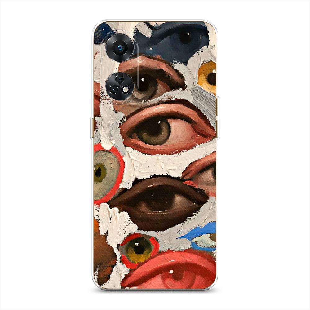 Чехол Awog на Oppo Reno 8T 4G "Глаза масляная живопись"
