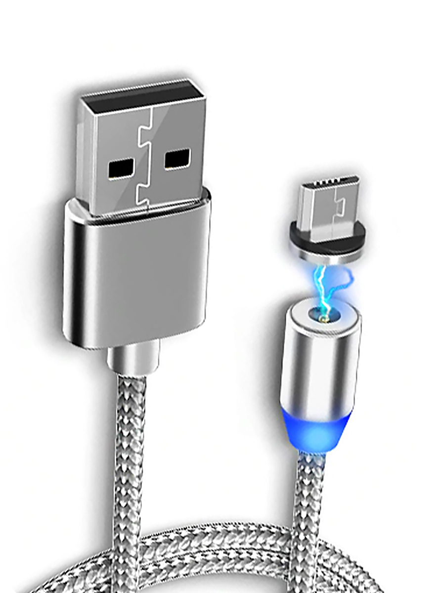 Кабель магнитный Zibelino DC Magnetic USB-microUSB (Silver)