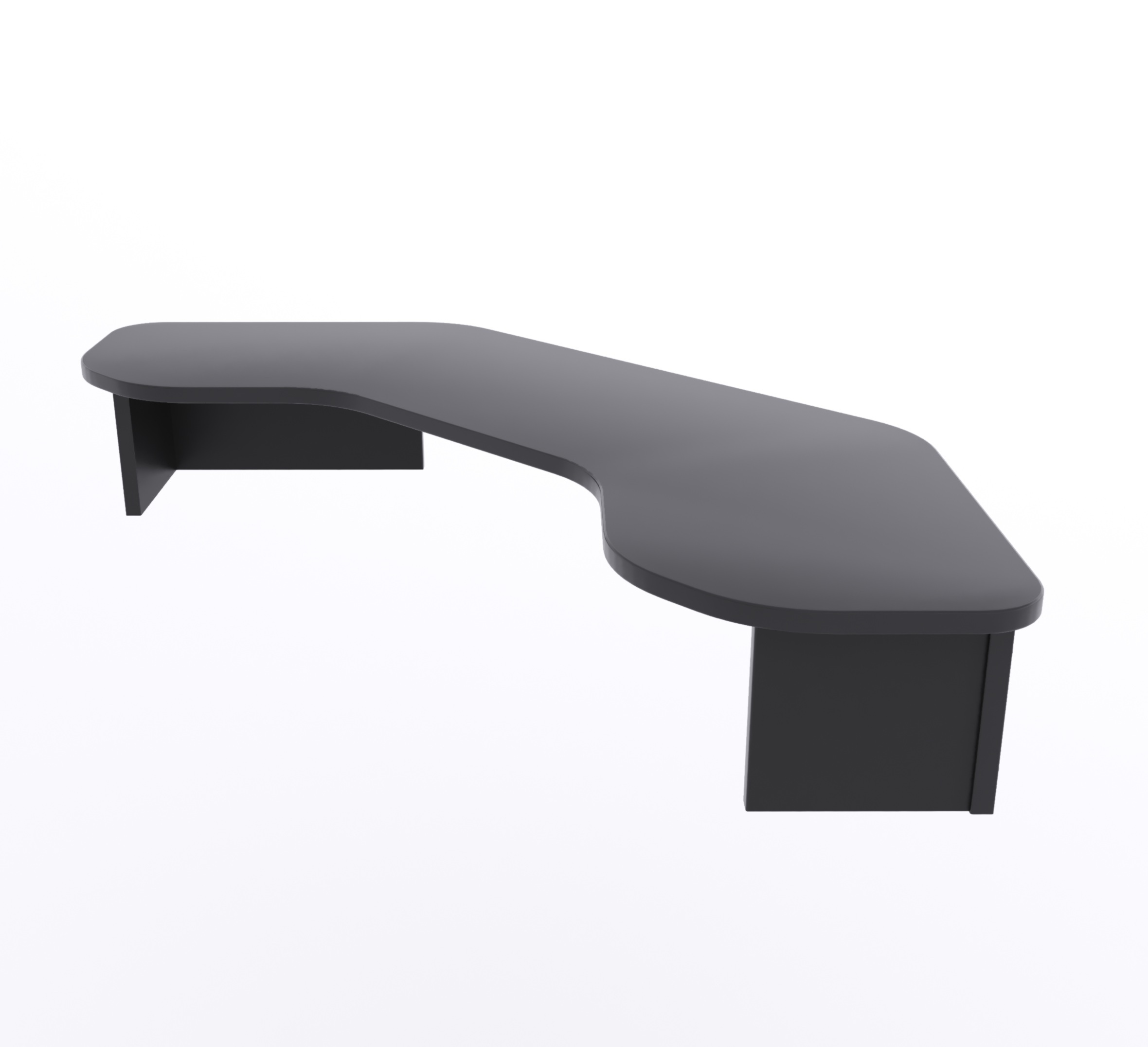 Полка для монитора для углового стола Stalkermebel, 120 см, черная