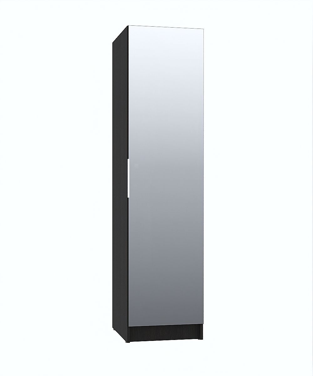 Шкаф-пенал зеркальный Феликс, для хранения вещей, белья, одежды, Дуб Ферраре, 201х60х50