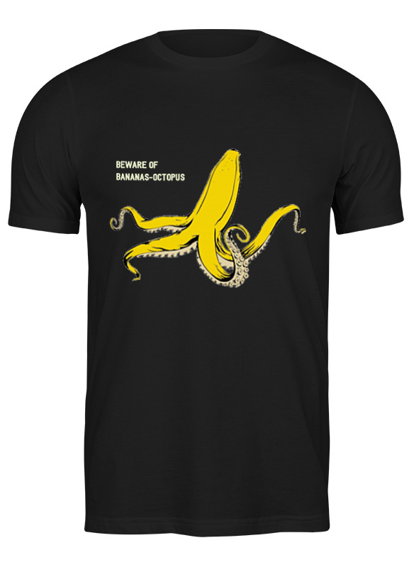 Футболка мужская Printio Bananas-octopus 0799846 черная 2XL