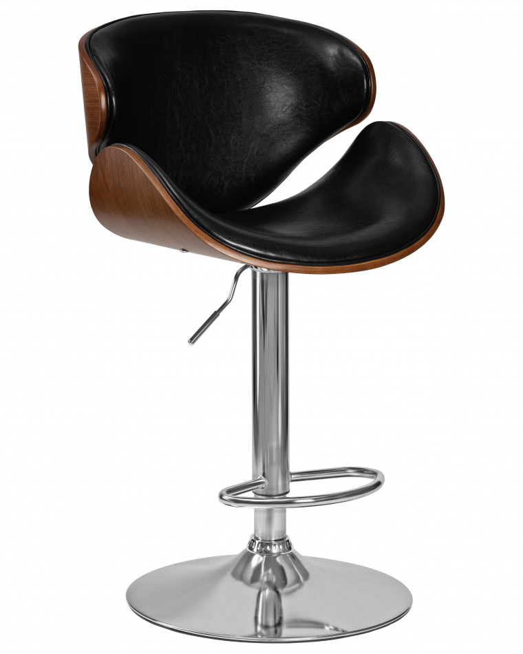 Барный стул DOBRIN KARTER 1 шт коричневое дерево;чёрный