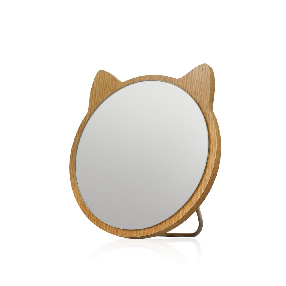 Зеркало для макияжа Ameli настольное Котик D14,7 см