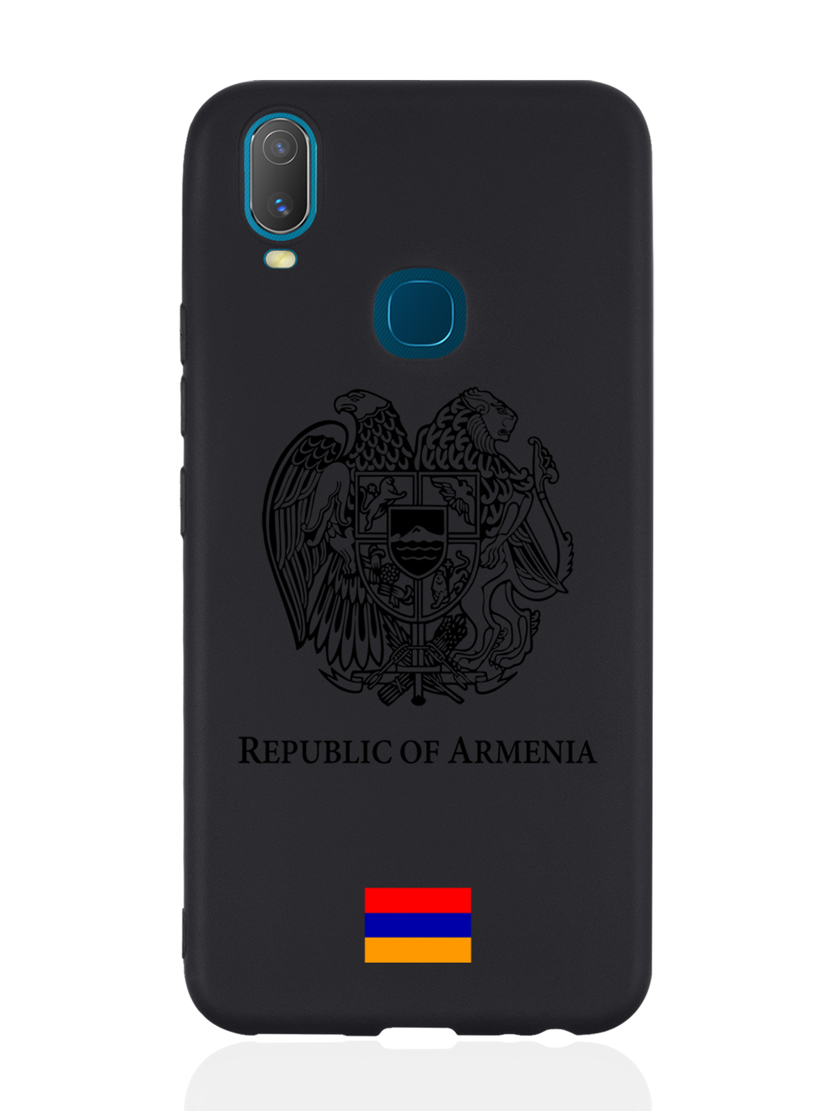 Чехол SignumCase для Vivo Y11 Черный лаковый Герб Армении черный