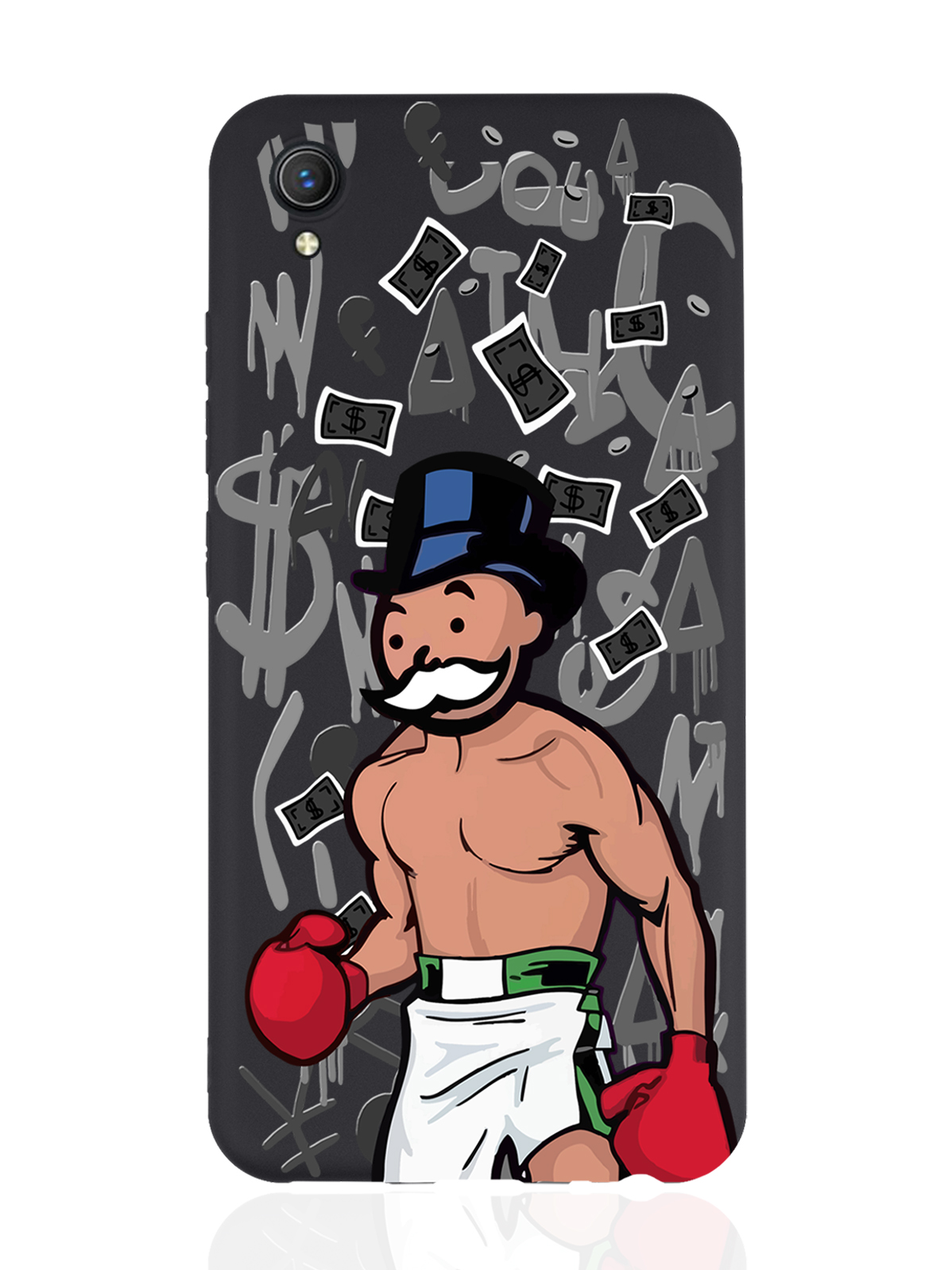 Чехол MustHaveCase для Vivo Y1S/Y91C Monopoly Boxing Монополия Боксер черный