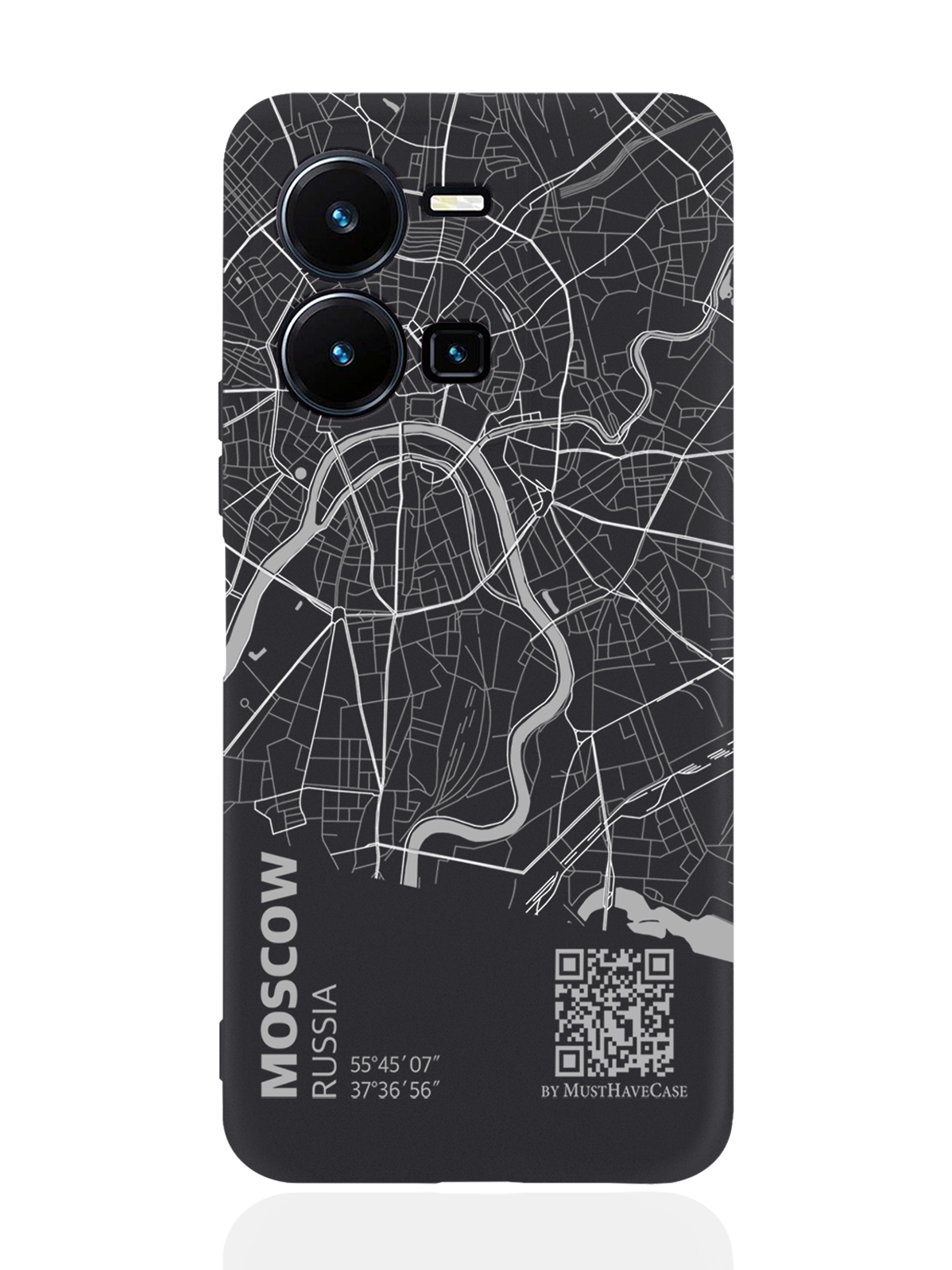 Чехол MustHaveCase для Vivo Y35 Карта Москвы черный
