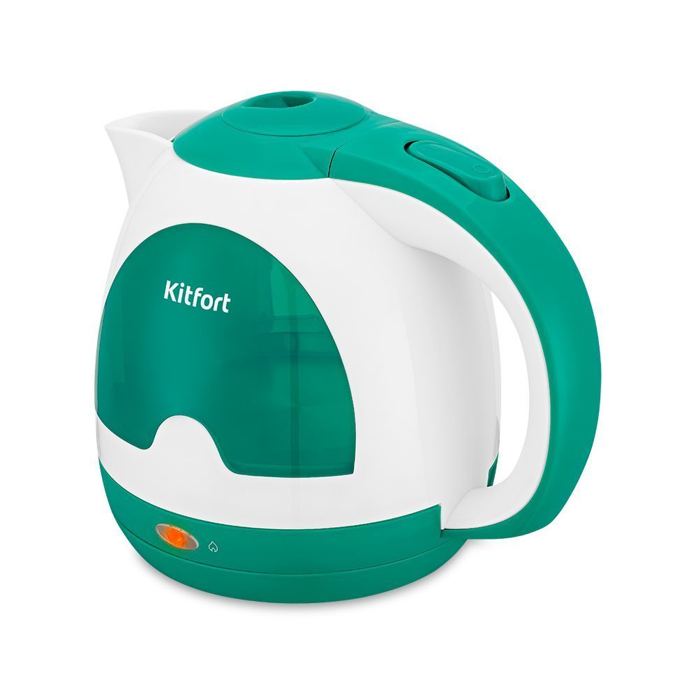 Чайник электрический Kitfort КТ-6607-2 1 л зеленый, белый
