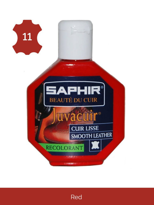 Краситель для гладкой кожи Saphir Juvacuir Red 75 мл