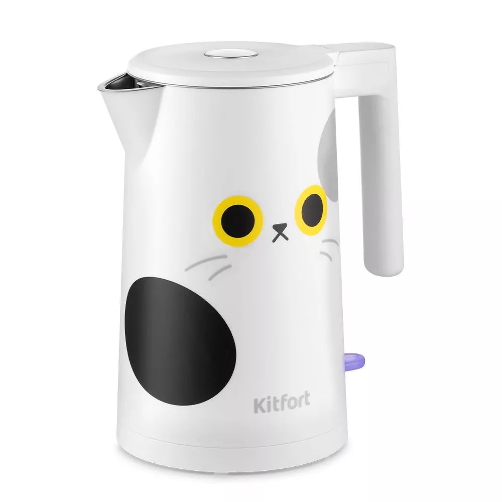 Чайник электрический Kitfort КТ-6185 1.7 л белый, черный