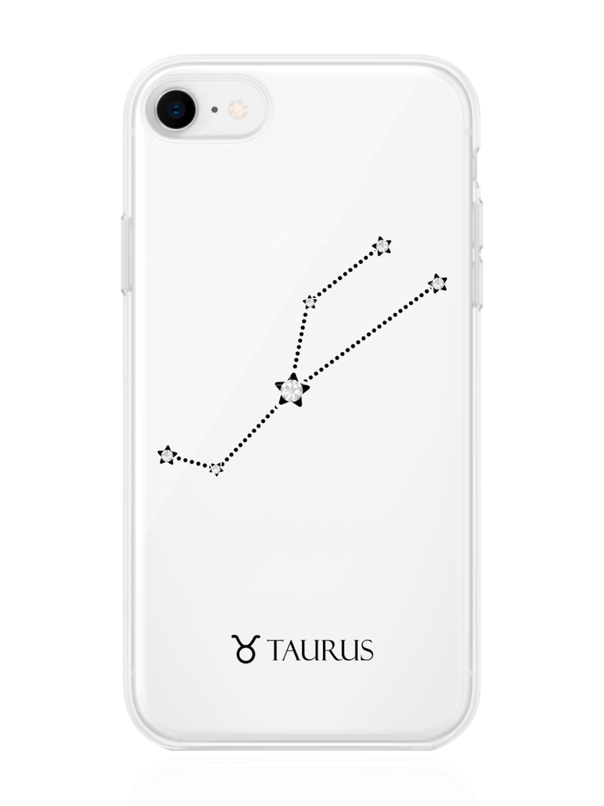 Чехол с инкрустацией кристаллами Lux для iPhone 7/8/SE2020 Телец Taurus