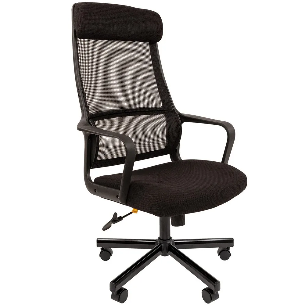 Офисное кресло, кресло руководителя CHAIRMAN 590, ткань/сетка, черный МЕТ