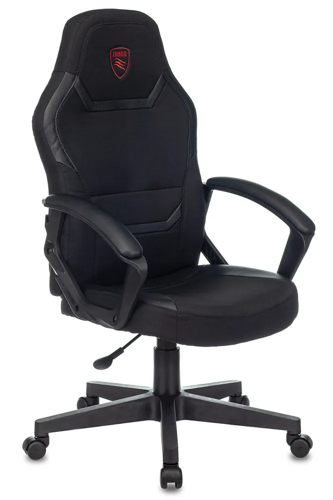Игровое компьютерное кресло ZOMBIE ZOMBIE 10, Текстиль, Искусственная кожа, черный