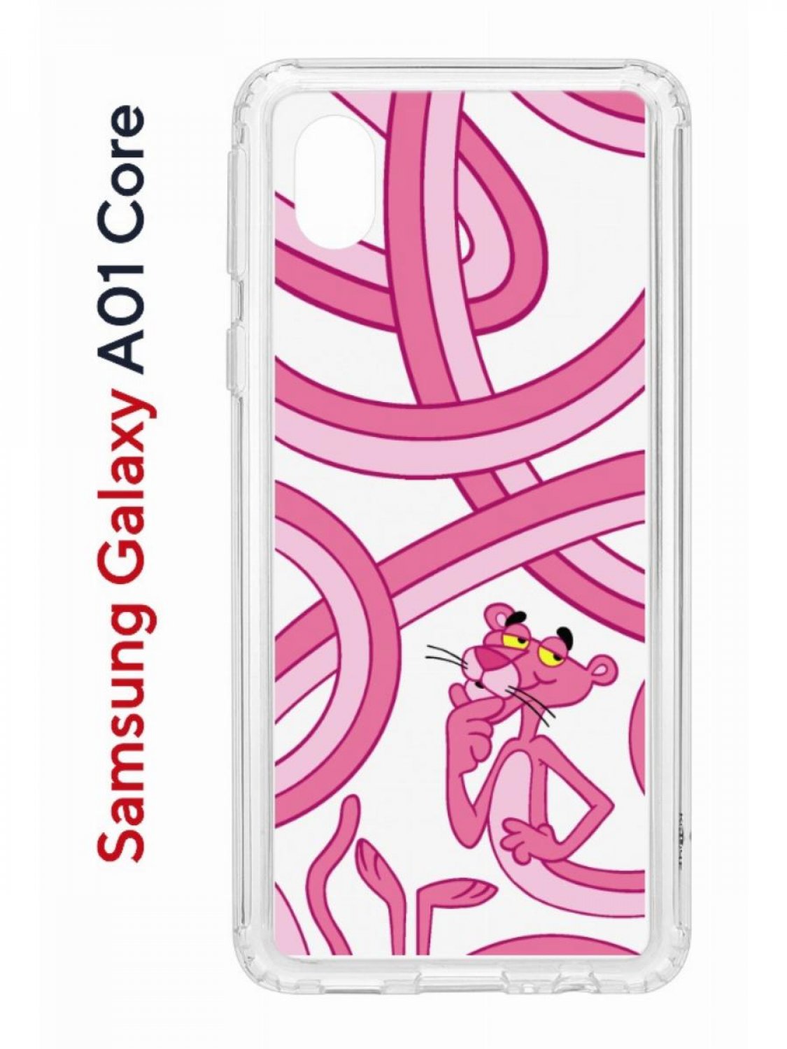 Чехол на Samsung A01 Core с принтом Kruche Print Розовая Пантера, противоударный бампер