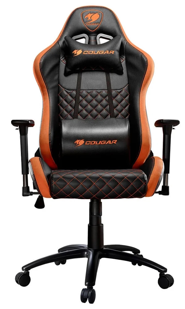 Кресло компьютерное игровое, офисное, геймерский игровой стул Cougar RAMPART Orange
