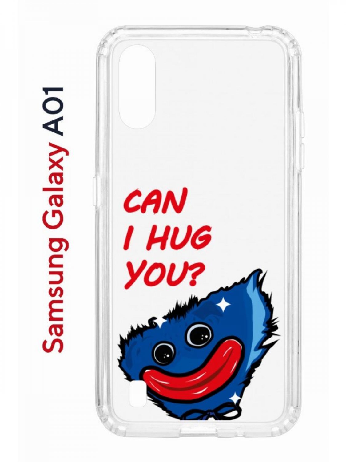 Чехол на Samsung Galaxy A01/A015 Kruche Print CAN I HUG YOU, противоударный бампер