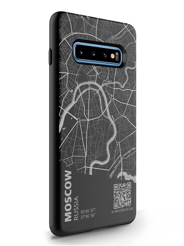 Чехол MustHaveCase для Samsung Galaxy S10 Plus Карта Москвы черный