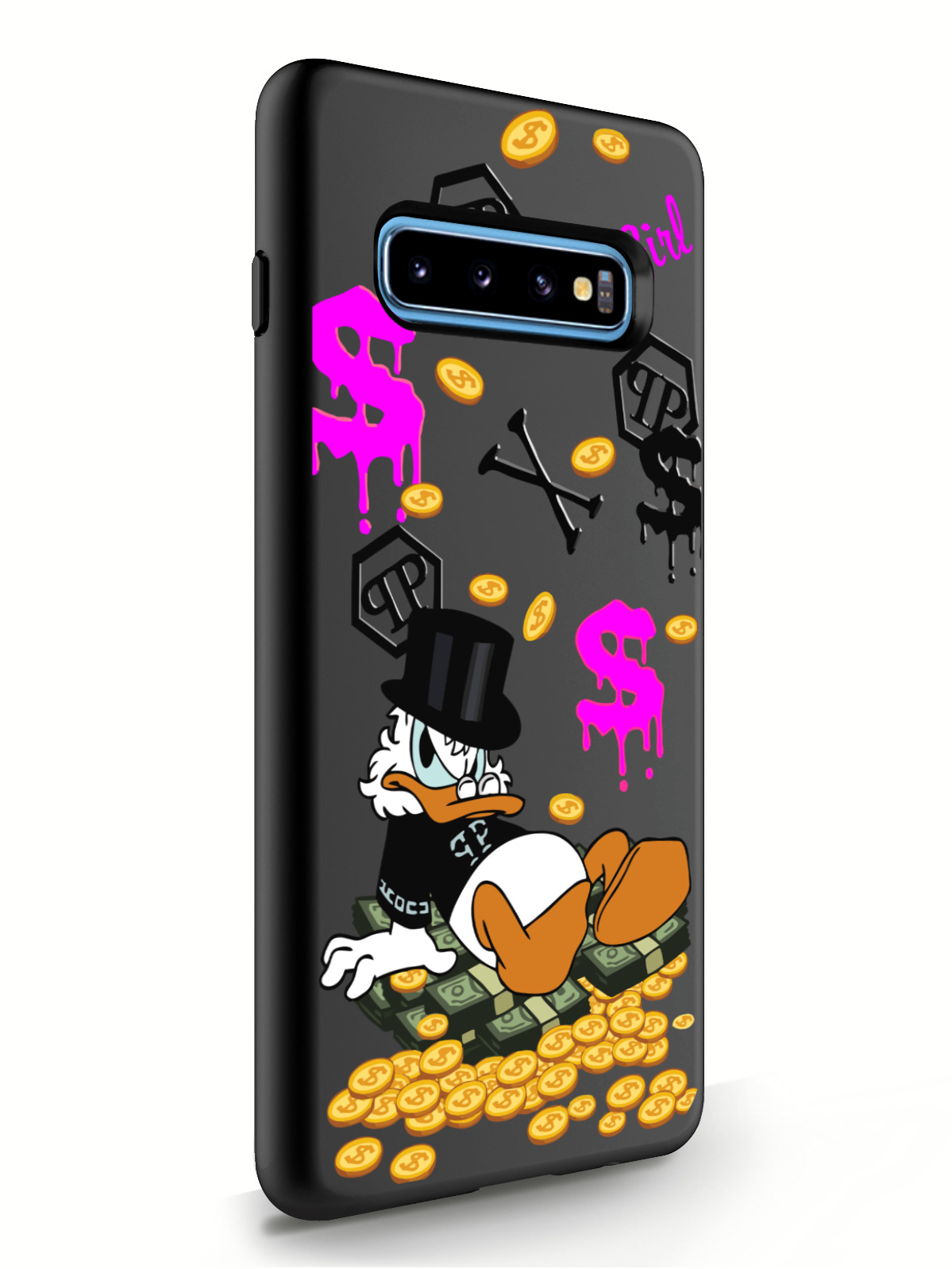 Чехол MustHaveCase для Samsung Galaxy S10 Plus Богатая Утка Bad Girl черный