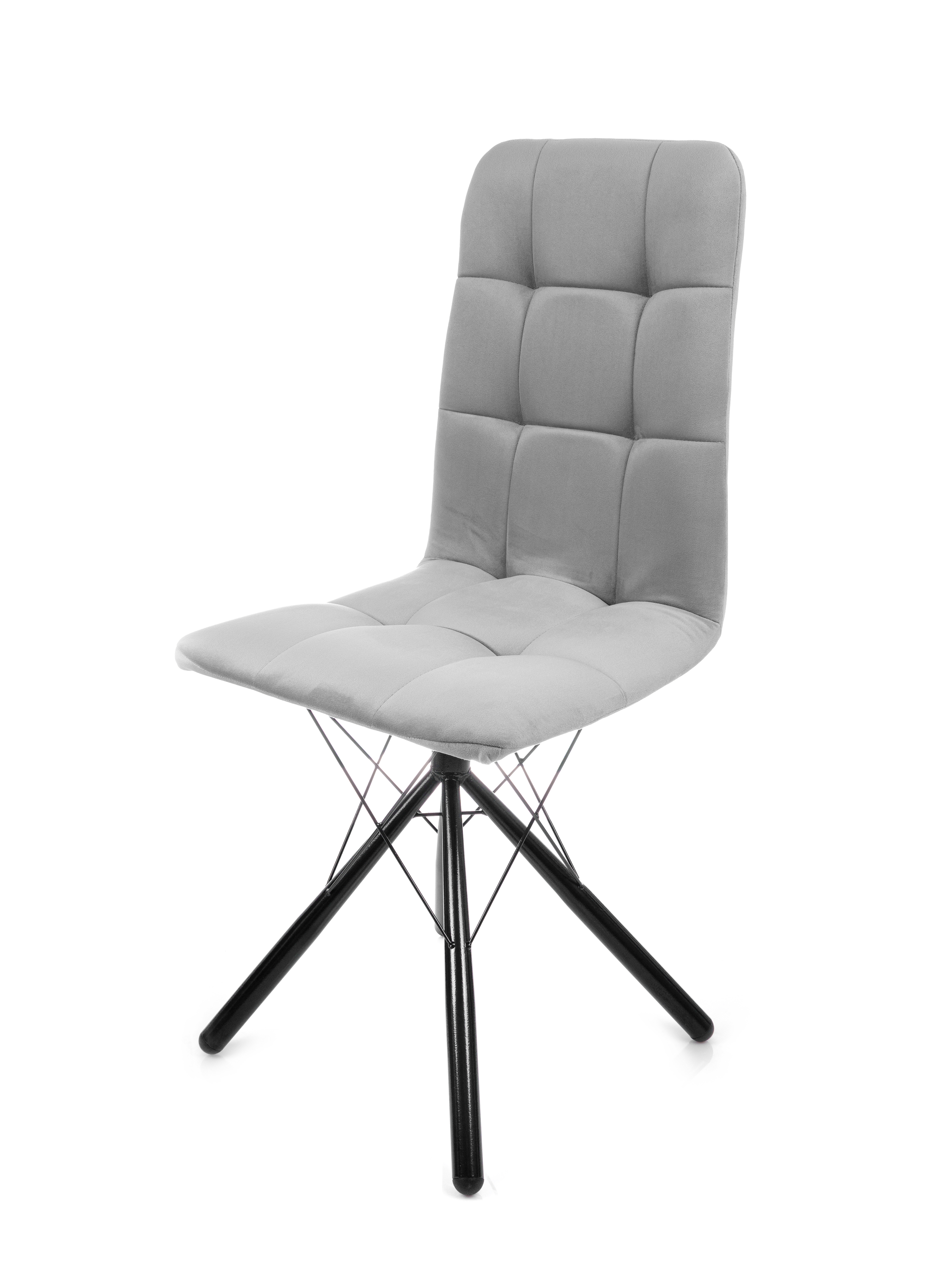 Комплект стульев Квадро 2, 23070763 серый/черный (2 шт)
