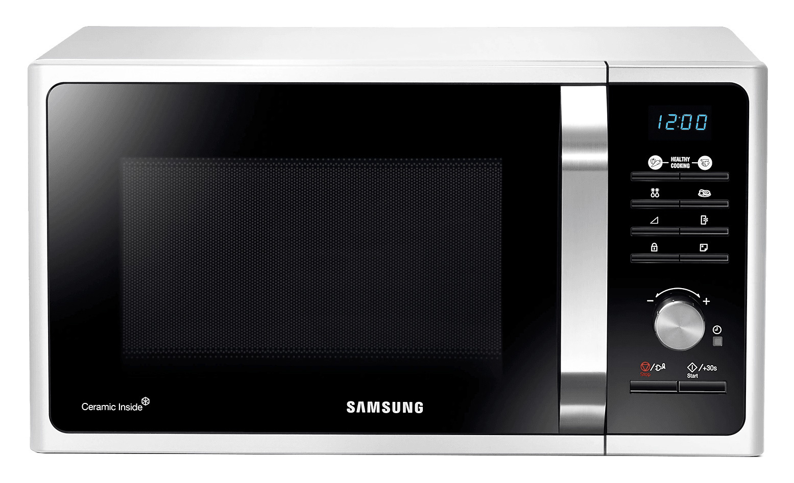 Микроволновая печь соло Samsung MS23F301TAK/BA серебристая, черная